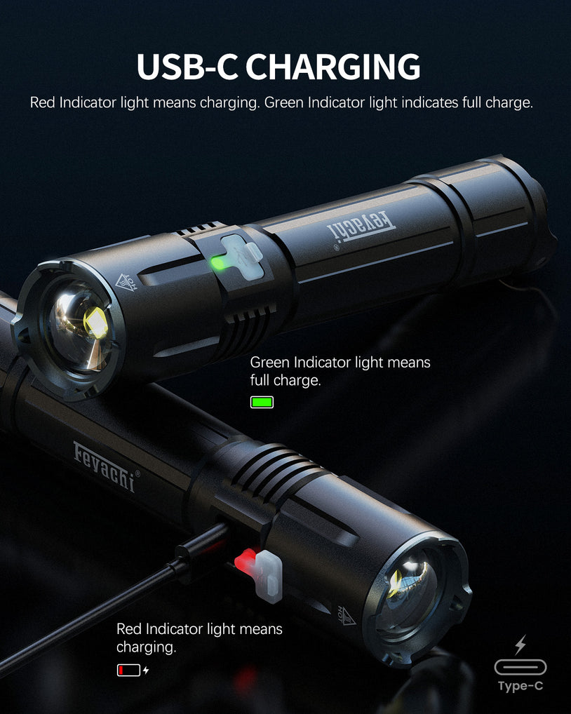 Feyachi FL26 2000 Lumens Tactical Flashlight - M-Rail Mountable with P