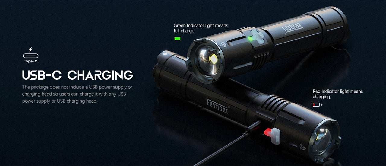 Feyachi FL26 2000 Lumens Tactical Flashlight - M-Rail Mountable with P